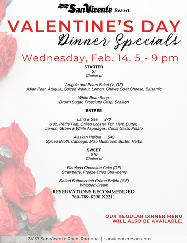 Valentine's Day Dinner and Specials